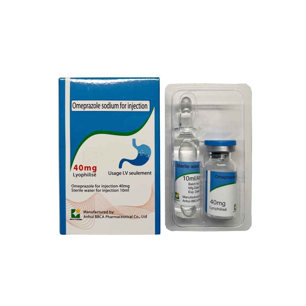 주사용 오메프라졸 나트륨 10ml 40mg, 주사용 증류수 앰플, 동결건조 분말